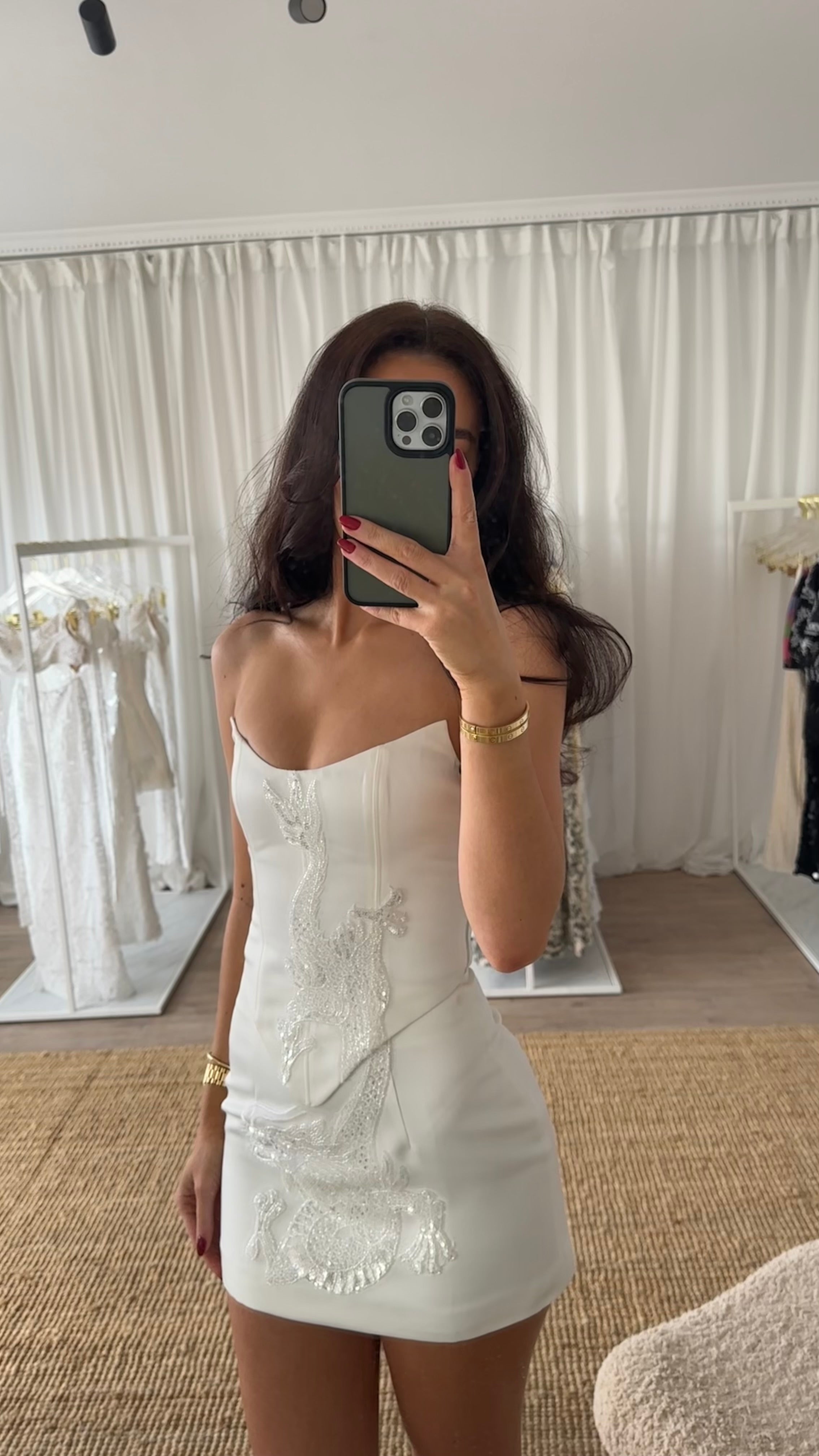 "Chen" Embellished Corset Top & Mini Skirt Co-Ord Set - Millie Modelli